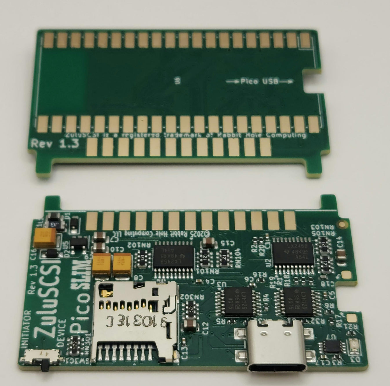 ZuluSCSI Pico Slim (DB25) PCB kit without Pico – Rabbit Hole Computing